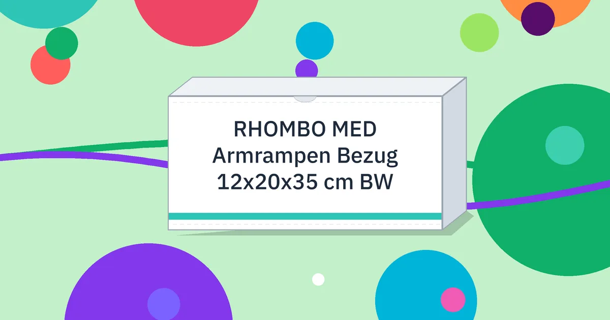 Symbolbild: Packung mit der Aufschrift RHOMBO MED Armrampen Bezug 12x20x35 cm BW (PZN 03948188) – Verfügbarkeit und Bezug in Apotheken in Frankfurt am Main