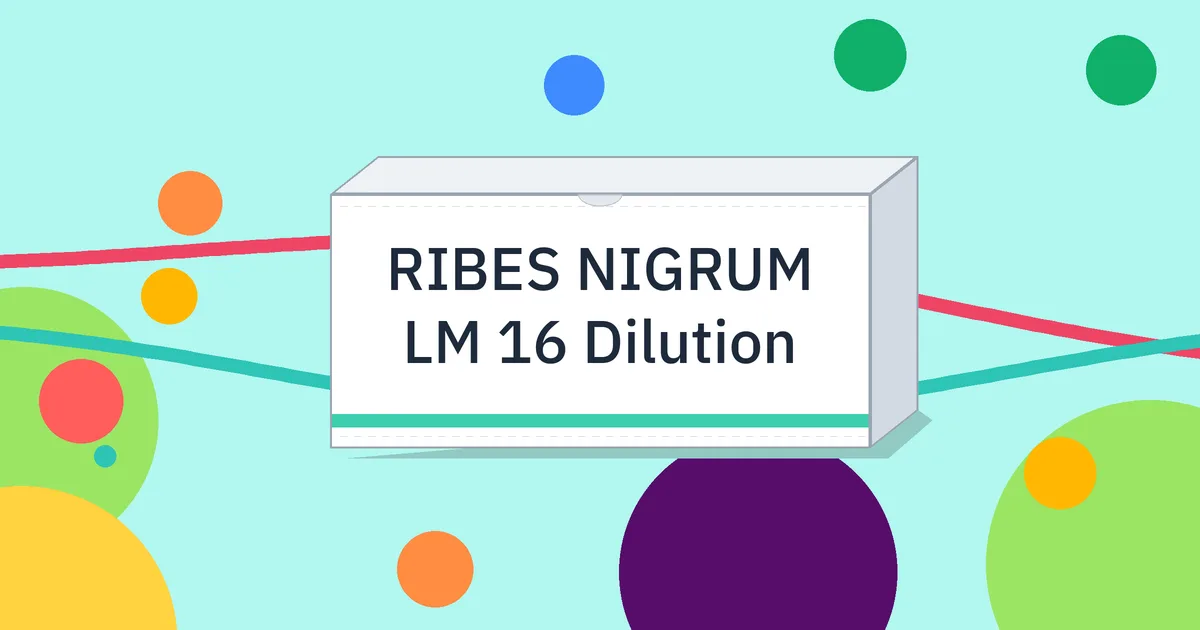 Symbolbild: Packung mit der Aufschrift RIBES NIGRUM LM 16 Dilution (PZN 13678904) – Verfügbarkeit und Bezug in Apotheken in Frankfurt am Main