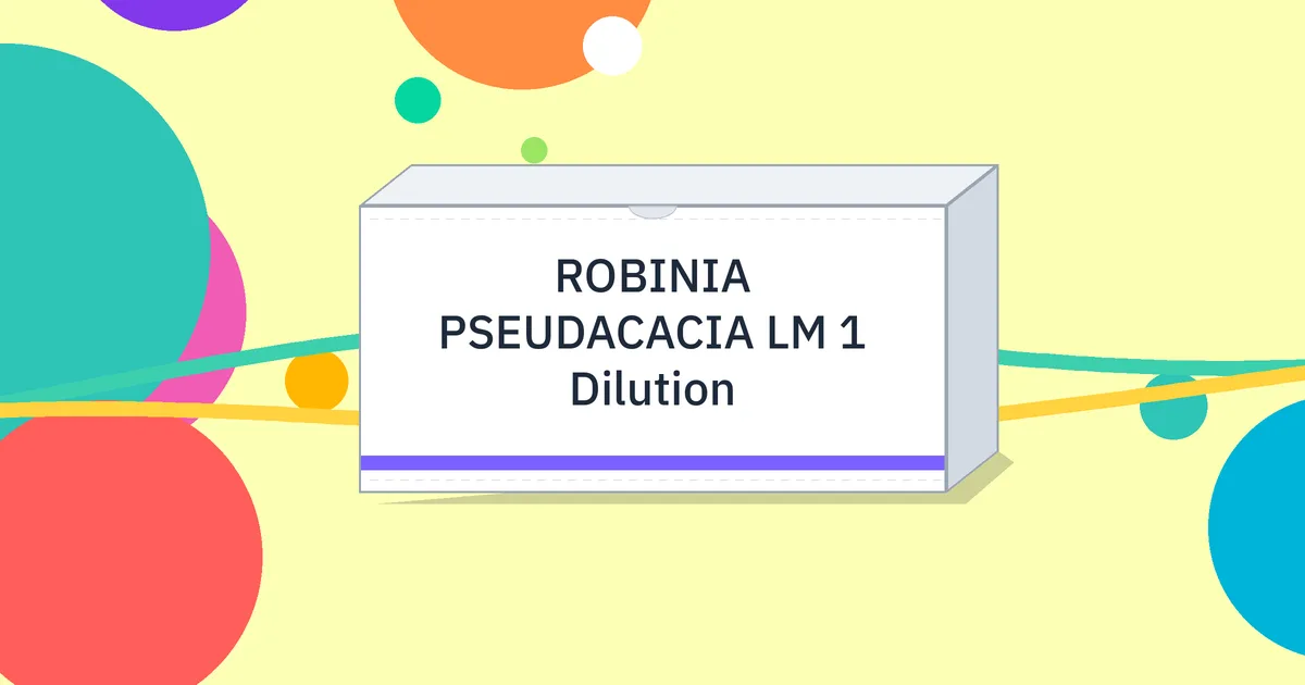 Symbolbild: Packung mit der Aufschrift ROBINIA PSEUDACACIA LM 1 Dilution (PZN 13054753) – Verfügbarkeit und Bezug in Apotheken in Frankfurt am Main