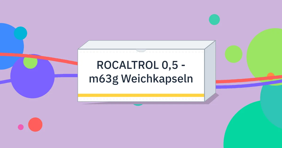 Symbolbild: Packung mit der Aufschrift ROCALTROL 0,5 -m63g Weichkapseln (PZN 00427968) – Verfügbarkeit und Bezug in Apotheken in Frankfurt am Main