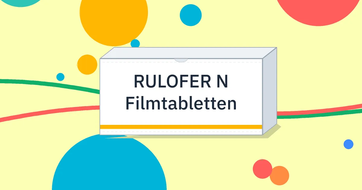 Symbolbild: Packung mit der Aufschrift RULOFER N Filmtabletten (PZN 04975141) – Verfügbarkeit und Bezug in Apotheken in Frankfurt am Main