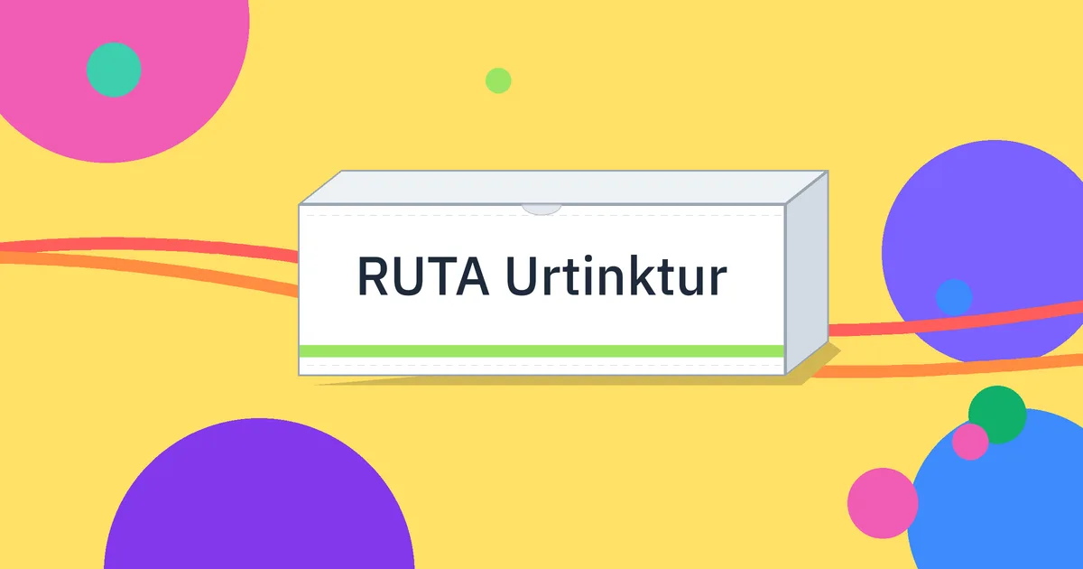 Symbolbild: Packung mit der Aufschrift RUTA Urtinktur (PZN 02121920) – Verfügbarkeit und Bezug in Apotheken in Frankfurt am Main