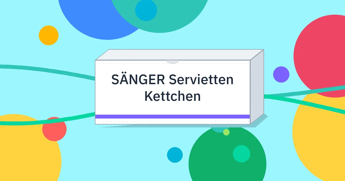 Symbolbild: Packung mit der Aufschrift SÄNGER Servietten Kettchen (PZN 00589659) – Verfügbarkeit und Bezug in Apotheken in Frankfurt am Main
