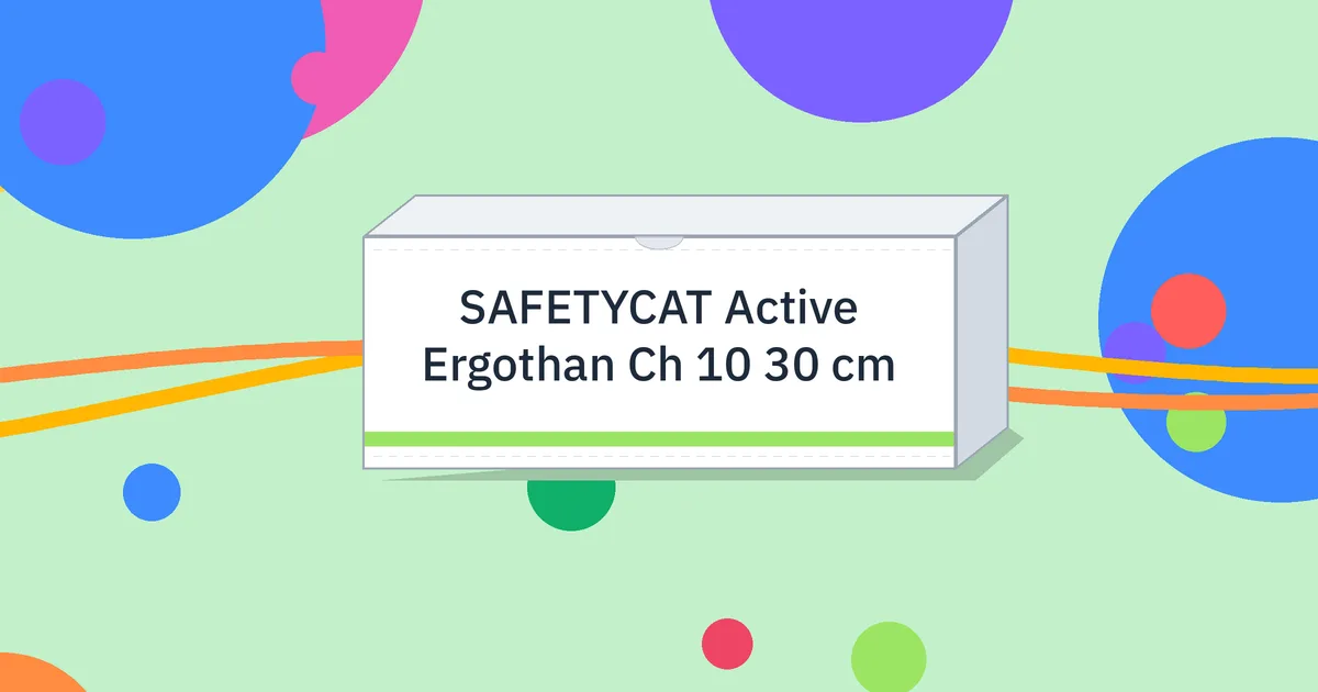 Symbolbild: Packung mit der Aufschrift SAFETYCAT Active Ergothan Ch 10 30 cm (PZN 02696023) – Verfügbarkeit und Bezug in Apotheken in Frankfurt am Main