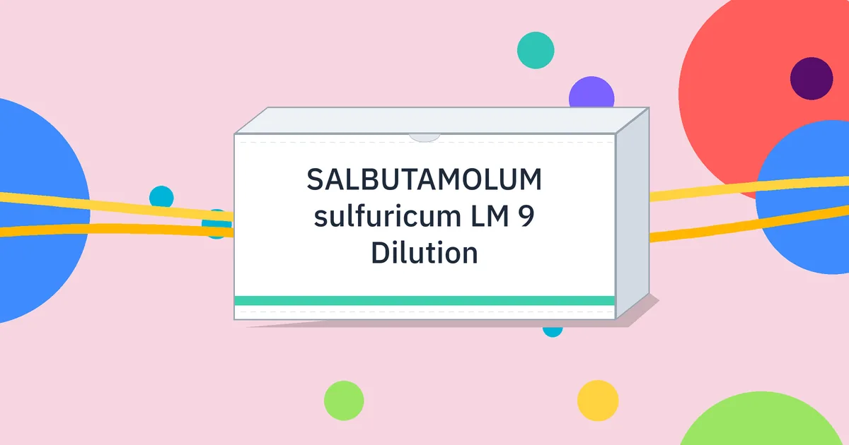 Symbolbild: Packung mit der Aufschrift SALBUTAMOLUM sulfuricum LM 9 Dilution (PZN 18271745) – Verfügbarkeit und Bezug in Apotheken in Frankfurt am Main