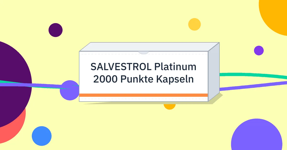 Symbolbild: Packung mit der Aufschrift SALVESTROL Platinum 2000 Punkte Kapseln (PZN 17965730) – Verfügbarkeit und Bezug in Apotheken in Frankfurt am Main