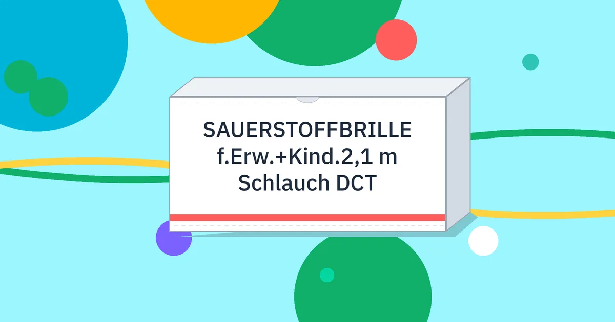 Symbolbild: Packung mit der Aufschrift SAUERSTOFFBRILLE f.Erw.+Kind.2,1 m Schlauch DCT (PZN 02758184) – Verfügbarkeit und Bezug in Apotheken in Frankfurt am Main