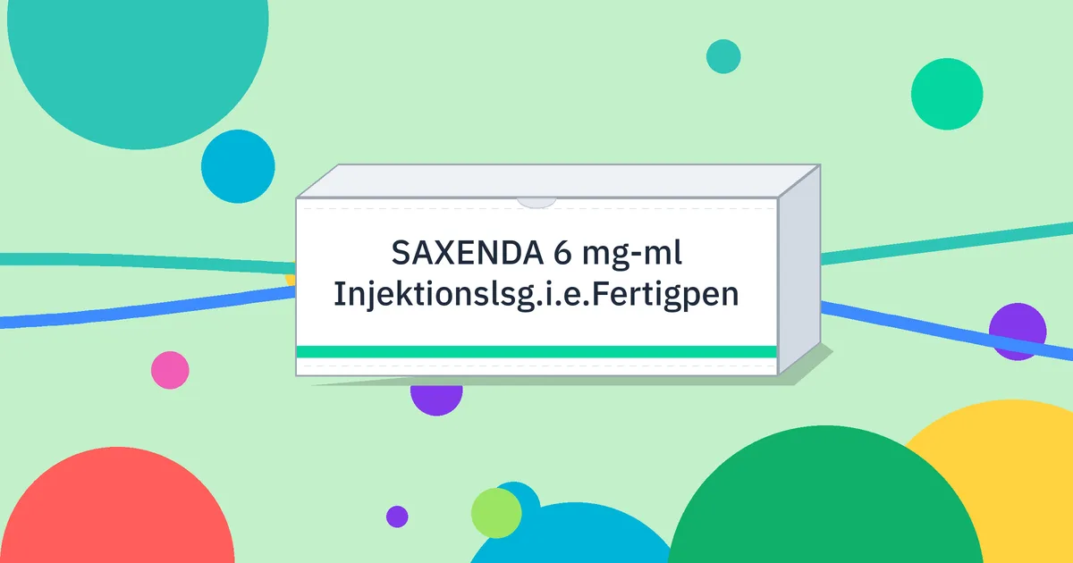 Symbolbild: Packung mit der Aufschrift SAXENDA 6 mg-ml Injektionslsg.i.e.Fertigpen (PZN 19171394) – Verfügbarkeit und Bezug in Apotheken in Frankfurt am Main