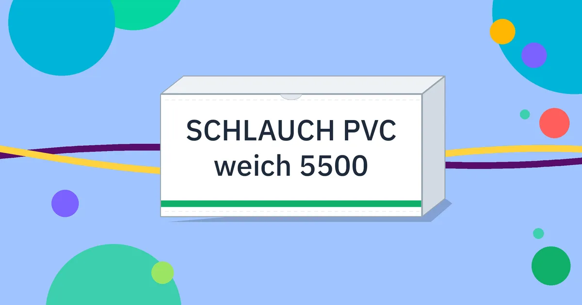 Symbolbild: Packung mit der Aufschrift SCHLAUCH PVC weich 5500 (PZN 07138888) – Verfügbarkeit und Bezug in Apotheken in Frankfurt am Main