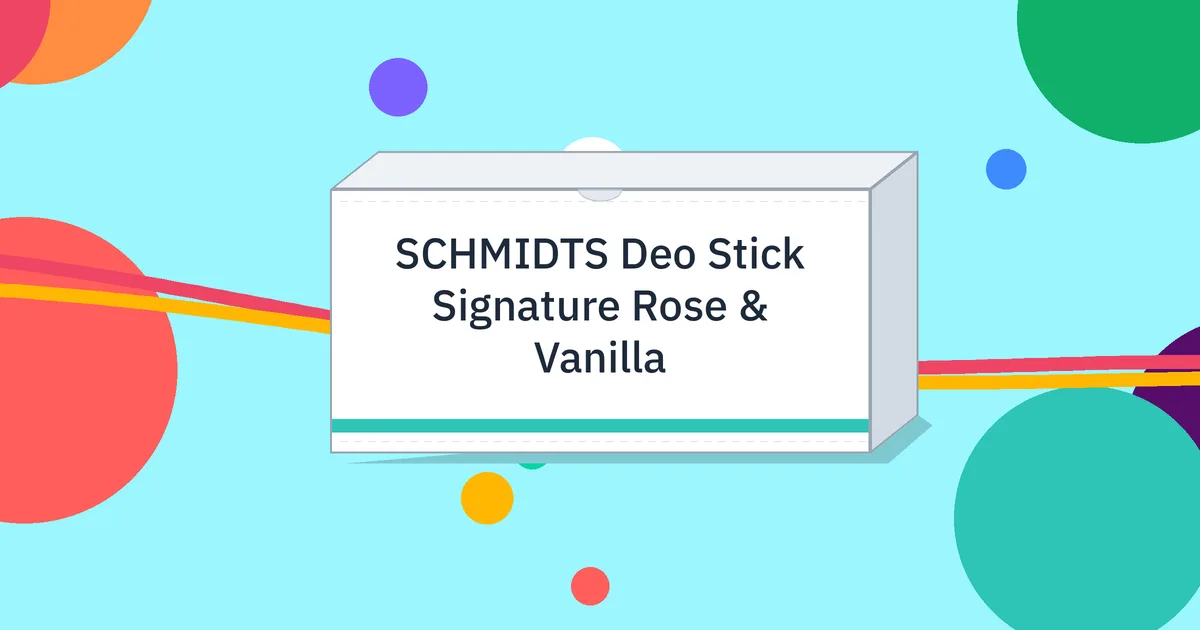 Symbolbild: Packung mit der Aufschrift SCHMIDTS Deo Stick Signature Rose & Vanilla (PZN 16023032) – Verfügbarkeit und Bezug in Apotheken in Frankfurt am Main