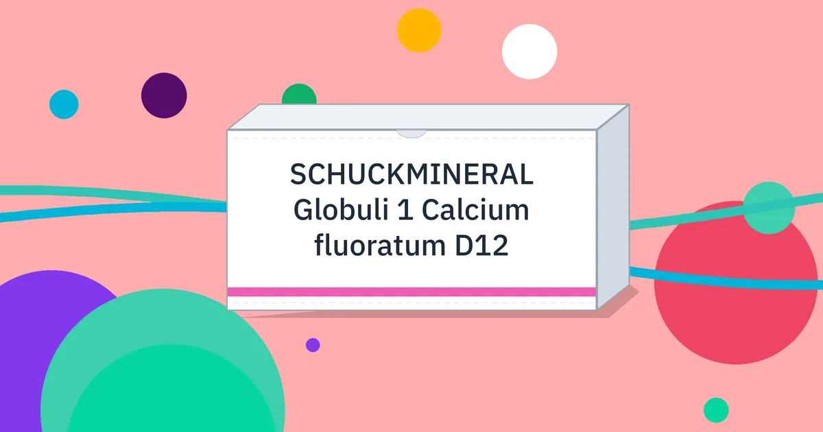 Symbolbild: Packung mit der Aufschrift SCHUCKMINERAL Globuli 1 Calcium fluoratum D12 (PZN 00413216) – Verfügbarkeit und Bezug in Apotheken in Frankfurt am Main