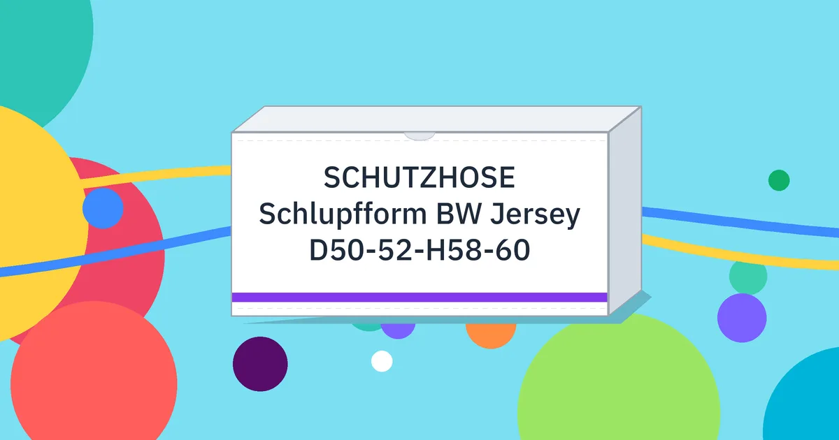 Symbolbild: Packung mit der Aufschrift SCHUTZHOSE Schlupfform BW Jersey D50-52-H58-60 (PZN 03551255) – Verfügbarkeit und Bezug in Apotheken in Frankfurt am Main