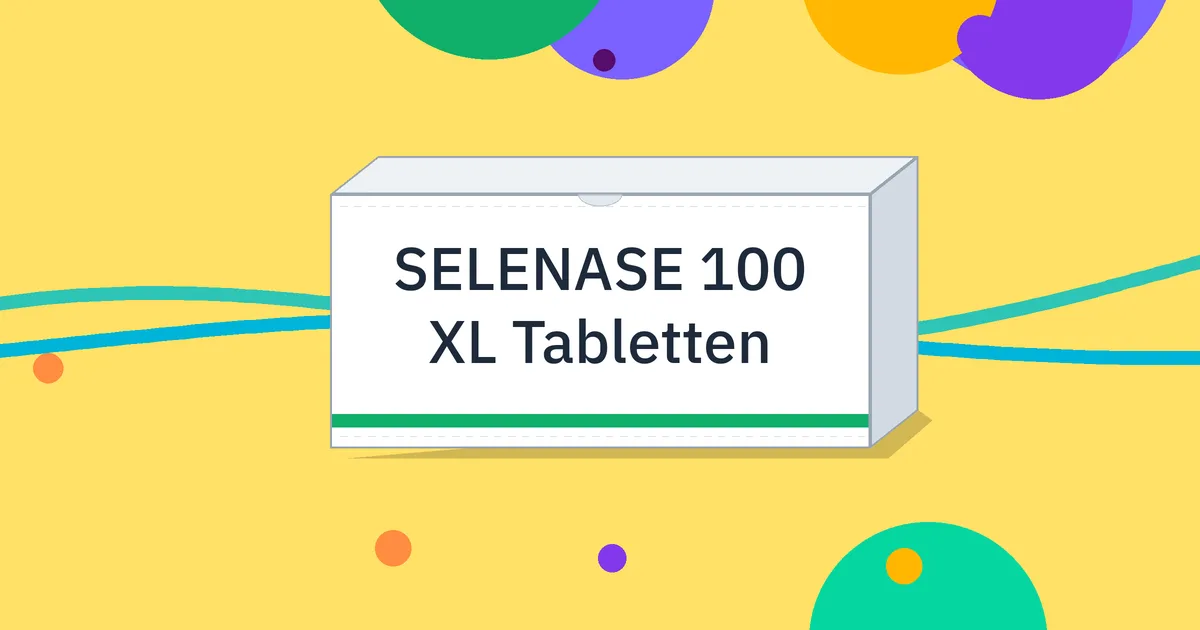 Symbolbild: Packung mit der Aufschrift SELENASE 100 XL Tabletten (PZN 18399540) – Verfügbarkeit und Bezug in Apotheken in Frankfurt am Main