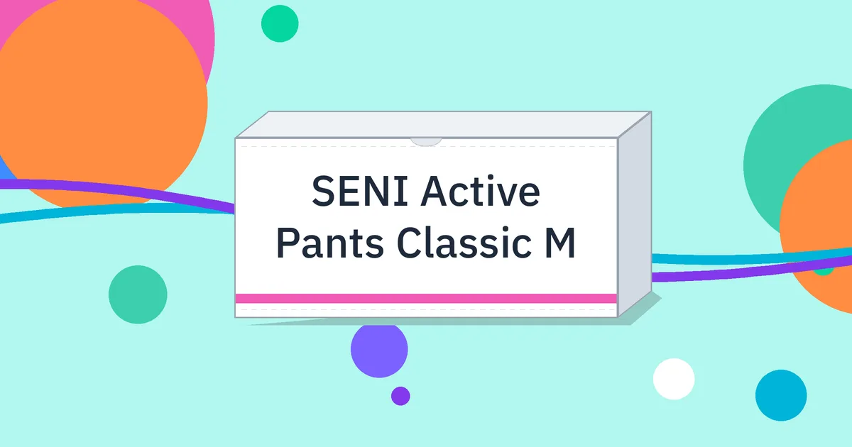 Symbolbild: Packung mit der Aufschrift SENI Active Pants Classic M (PZN 18011895) – Verfügbarkeit und Bezug in Apotheken in Frankfurt am Main