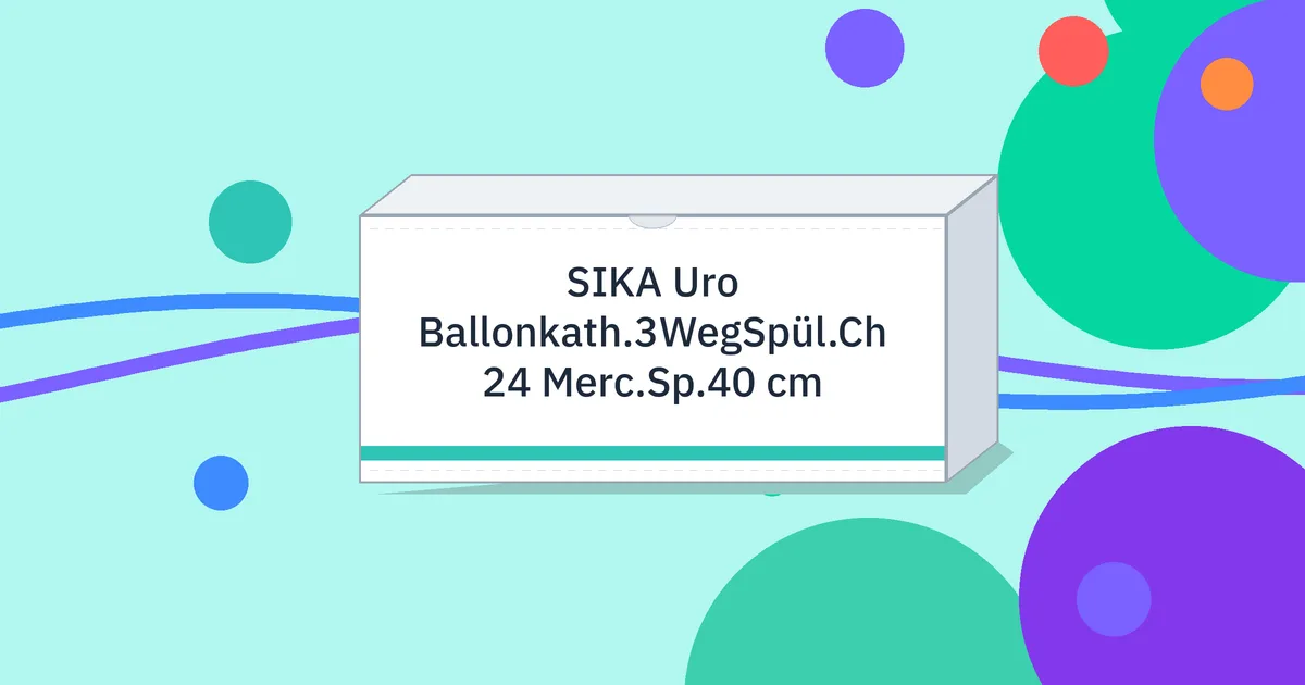 Symbolbild: Packung mit der Aufschrift SIKA Uro Ballonkath.3WegSpül.Ch 24 Merc.Sp.40 cm (PZN 03407558) – Verfügbarkeit und Bezug in Apotheken in Frankfurt am Main