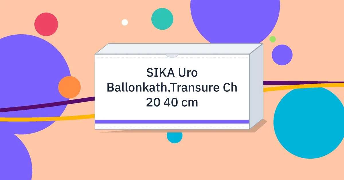 Symbolbild: Packung mit der Aufschrift SIKA Uro Ballonkath.Transure Ch 20 40 cm (PZN 03407481) – Verfügbarkeit und Bezug in Apotheken in Frankfurt am Main