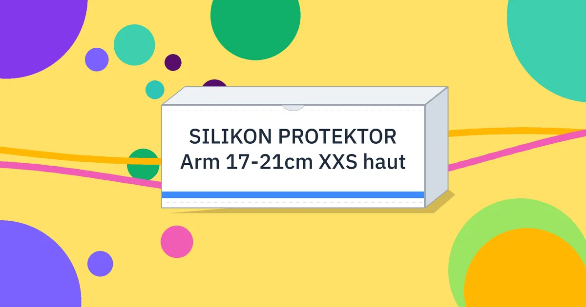 Symbolbild: Packung mit der Aufschrift SILIKON PROTEKTOR Arm 17-21cm XXS haut (PZN 16537831) – Verfügbarkeit und Bezug in Apotheken in Frankfurt am Main