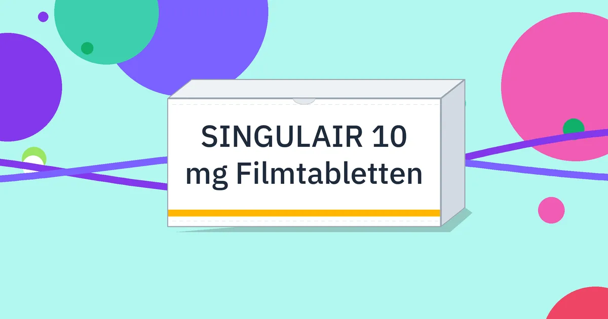 Symbolbild: Packung mit der Aufschrift SINGULAIR 10 mg Filmtabletten (PZN 05523731) – Verfügbarkeit und Bezug in Apotheken in Frankfurt am Main
