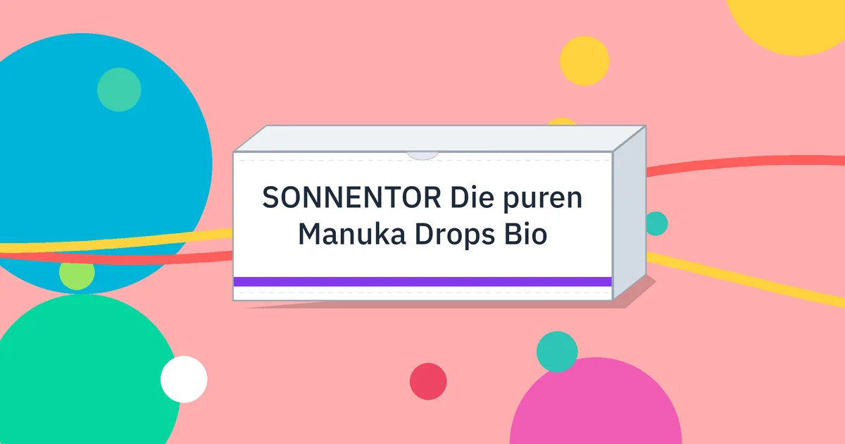 Symbolbild: Packung mit der Aufschrift SONNENTOR Die puren Manuka Drops Bio (PZN 18904050) – Verfügbarkeit und Bezug in Apotheken in Frankfurt am Main