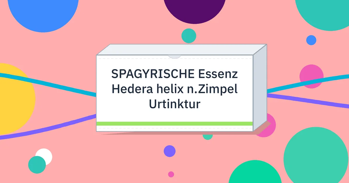 Symbolbild: Packung mit der Aufschrift SPAGYRISCHE Essenz Hedera helix n.Zimpel Urtinktur (PZN 18768948) – Verfügbarkeit und Bezug in Apotheken in Frankfurt am Main