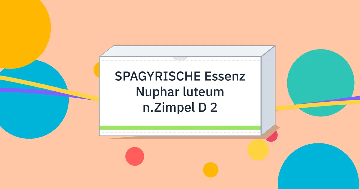 Symbolbild: Packung mit der Aufschrift SPAGYRISCHE Essenz Nuphar luteum n.Zimpel D 2 (PZN 10014888) – Verfügbarkeit und Bezug in Apotheken in Frankfurt am Main