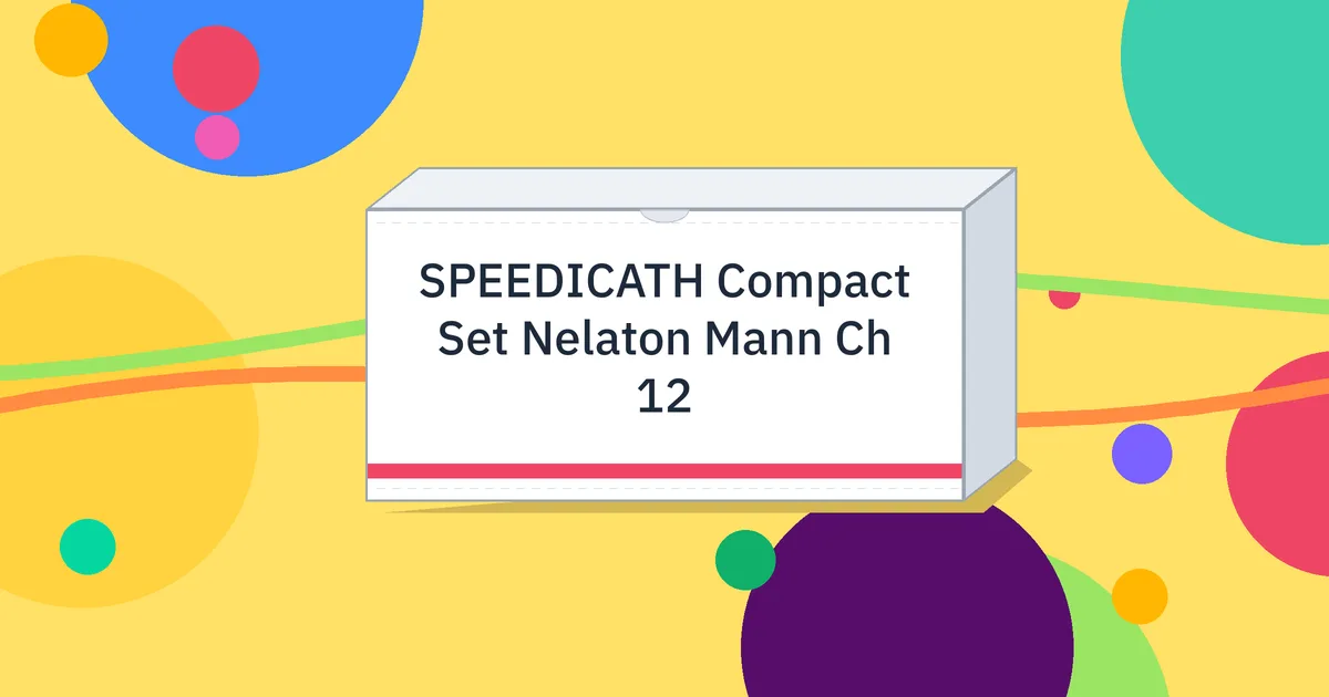 Symbolbild: Packung mit der Aufschrift SPEEDICATH Compact Set Nelaton Mann Ch 12 (PZN 09773146) – Verfügbarkeit und Bezug in Apotheken in Frankfurt am Main