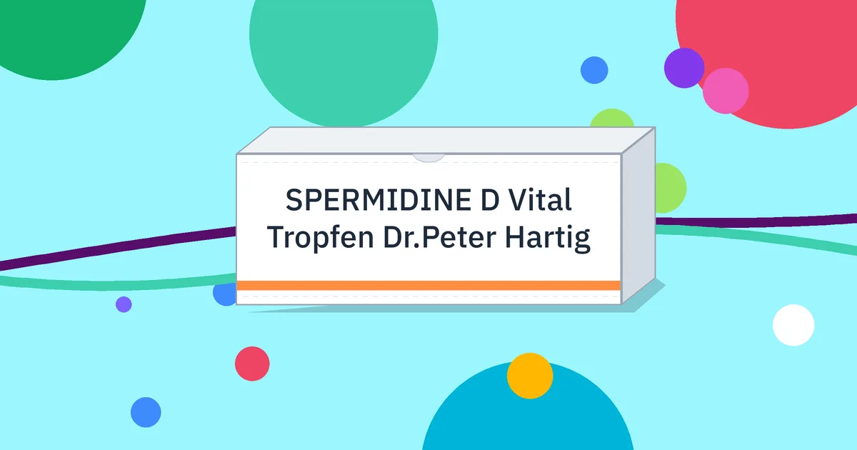 Symbolbild: Packung mit der Aufschrift SPERMIDINE D Vital Tropfen Dr.Peter Hartig (PZN 20739167) – Verfügbarkeit und Bezug in Apotheken in Frankfurt am Main