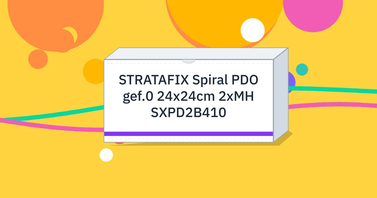 Symbolbild: Packung mit der Aufschrift STRATAFIX Spiral PDO gef.0 24x24cm 2xMH SXPD2B410 (PZN 20923899) – Verfügbarkeit und Bezug in Apotheken in Frankfurt am Main