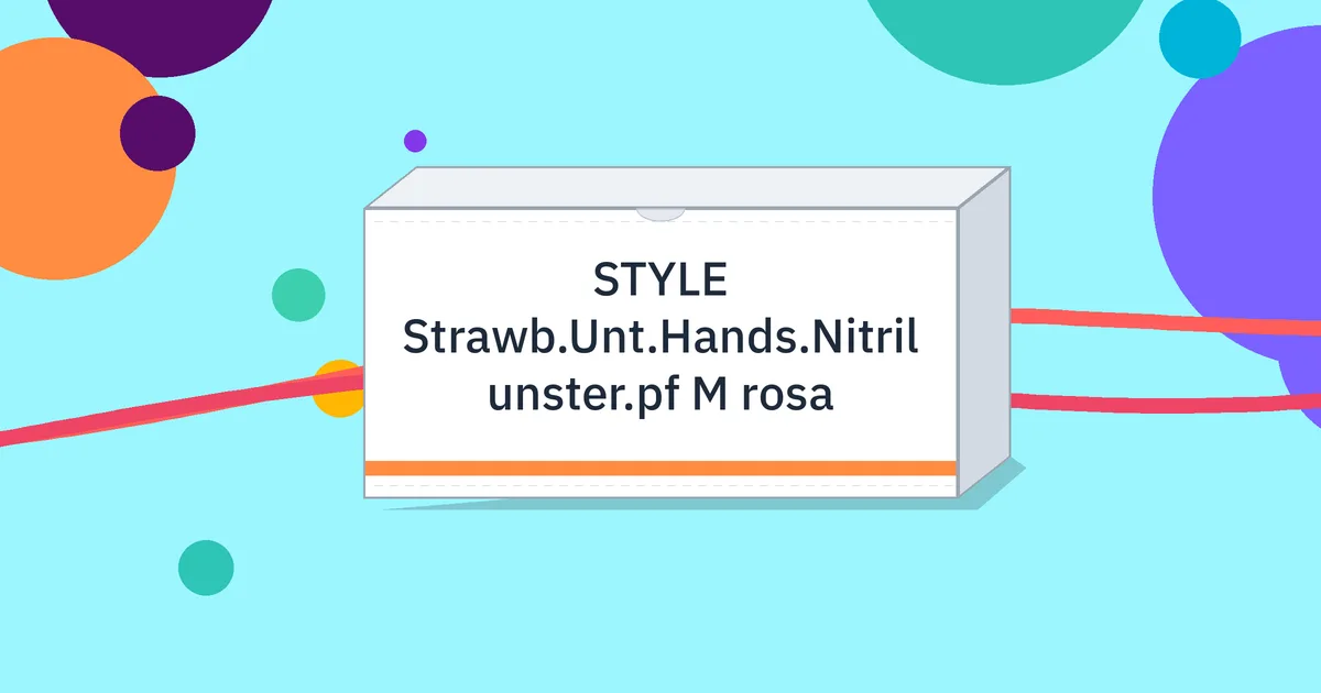 Symbolbild: Packung mit der Aufschrift STYLE Strawb.Unt.Hands.Nitril unster.pf M rosa (PZN 14819904) – Verfügbarkeit und Bezug in Apotheken in Frankfurt am Main