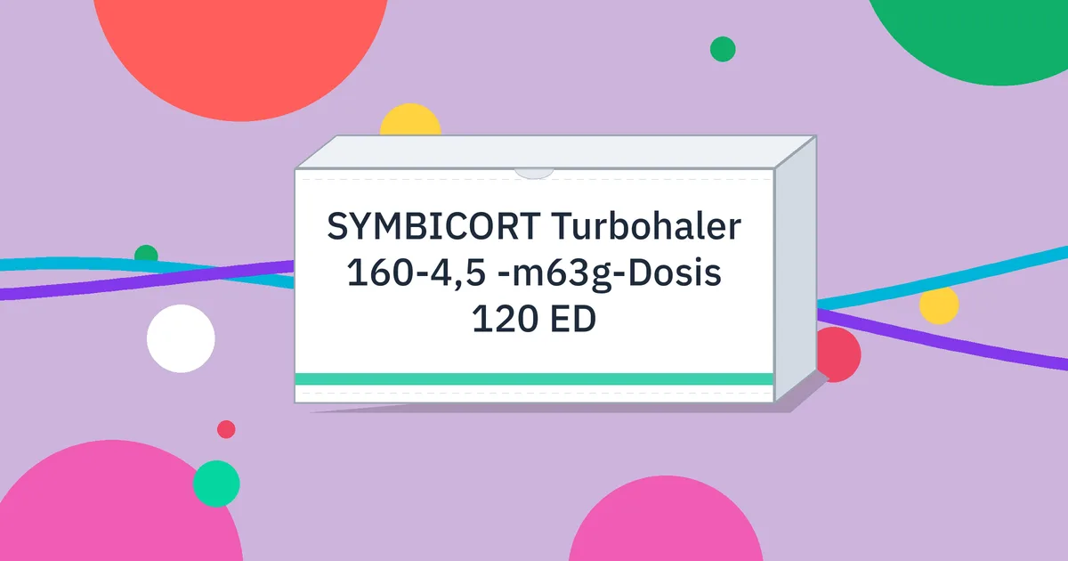 Symbolbild: Packung mit der Aufschrift SYMBICORT Turbohaler 160-4,5 -m63g-Dosis 120 ED (PZN 03652312) – Verfügbarkeit und Bezug in Apotheken in Frankfurt am Main