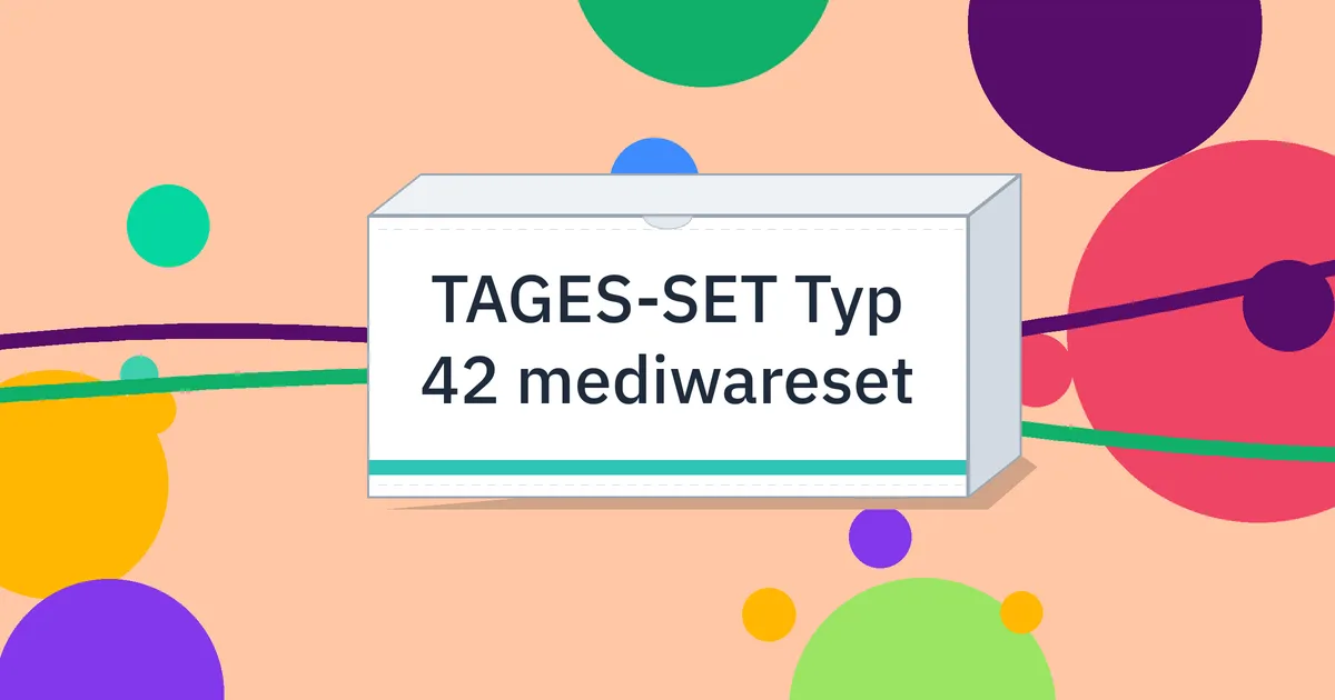 Symbolbild: Packung mit der Aufschrift TAGES-SET Typ 42 mediwareset (PZN 19548634) – Verfügbarkeit und Bezug in Apotheken in Frankfurt am Main