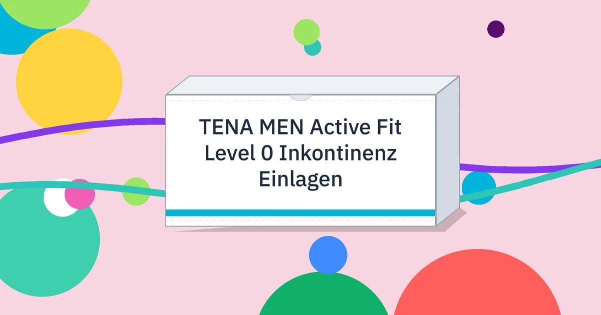 Symbolbild: Packung mit der Aufschrift TENA MEN Active Fit Level 0 Inkontinenz Einlagen (PZN 17981692) – Verfügbarkeit und Bezug in Apotheken in Frankfurt am Main