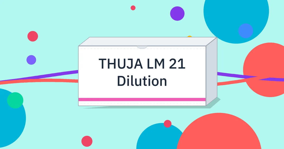 Symbolbild: Packung mit der Aufschrift THUJA LM 21 Dilution (PZN 13222156) – Verfügbarkeit und Bezug in Apotheken in Frankfurt am Main