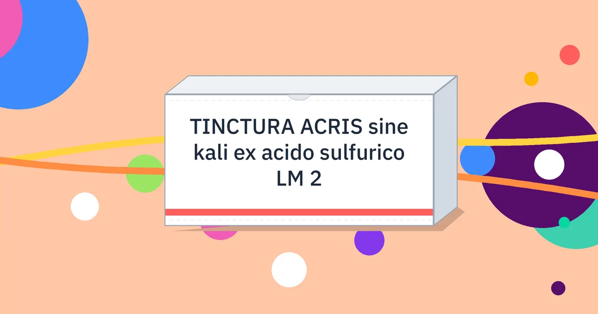 Symbolbild: Packung mit der Aufschrift TINCTURA ACRIS sine kali ex acido sulfurico LM 2 (PZN 13700992) – Verfügbarkeit und Bezug in Apotheken in Frankfurt am Main