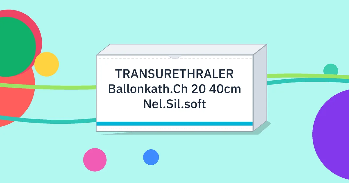 Symbolbild: Packung mit der Aufschrift TRANSURETHRALER Ballonkath.Ch 20 40cm Nel.Sil.soft (PZN 01149945) – Verfügbarkeit und Bezug in Apotheken in Frankfurt am Main