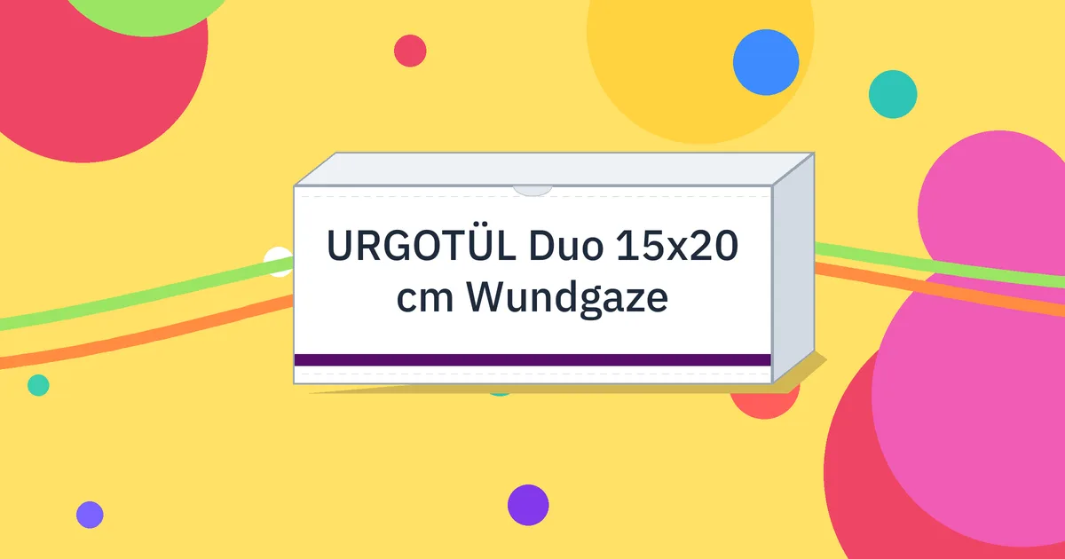 Symbolbild: Packung mit der Aufschrift URGOTÜL Duo 15x20 cm Wundgaze (PZN 00834142) – Verfügbarkeit und Bezug in Apotheken in Frankfurt am Main