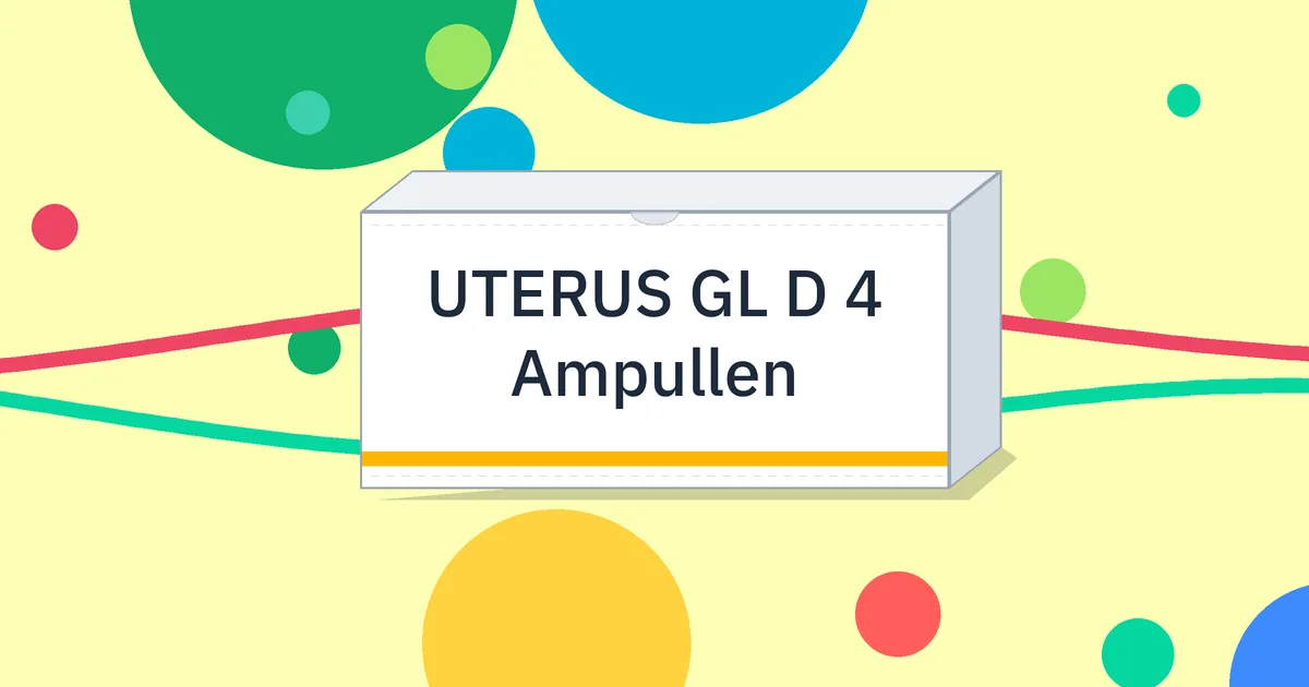 Symbolbild: Packung mit der Aufschrift UTERUS GL D 4 Ampullen (PZN 03789287) – Verfügbarkeit und Bezug in Apotheken in Frankfurt am Main