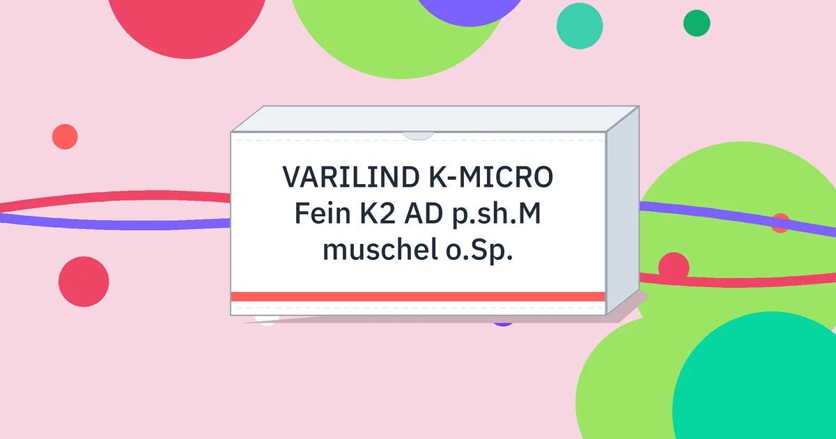 Symbolbild: Packung mit der Aufschrift VARILIND K-MICRO Fein K2 AD p.sh.M muschel o.Sp. (PZN 20559560) – Verfügbarkeit und Bezug in Apotheken in Frankfurt am Main