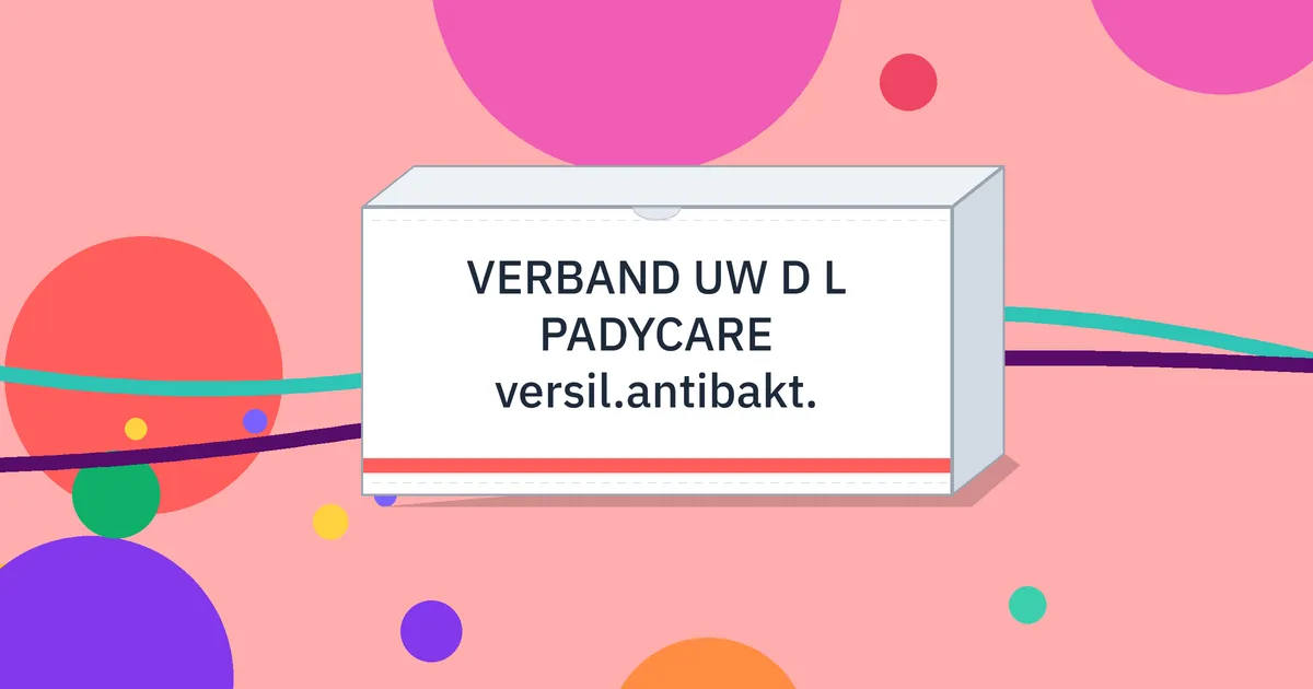 Symbolbild: Packung mit der Aufschrift VERBAND UW D L PADYCARE versil.antibakt. (PZN 10939155) – Verfügbarkeit und Bezug in Apotheken in Frankfurt am Main