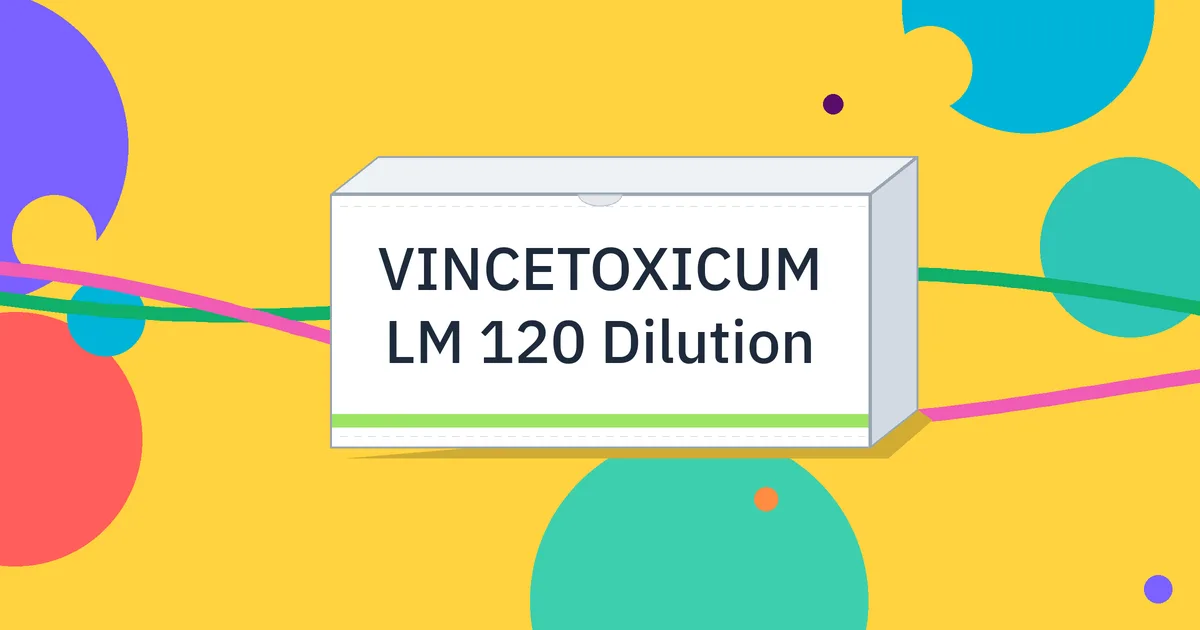 Symbolbild: Packung mit der Aufschrift VINCETOXICUM LM 120 Dilution (PZN 13275135) – Verfügbarkeit und Bezug in Apotheken in Frankfurt am Main