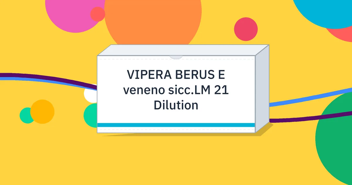 Symbolbild: Packung mit der Aufschrift VIPERA BERUS E veneno sicc.LM 21 Dilution (PZN 13277200) – Verfügbarkeit und Bezug in Apotheken in Frankfurt am Main