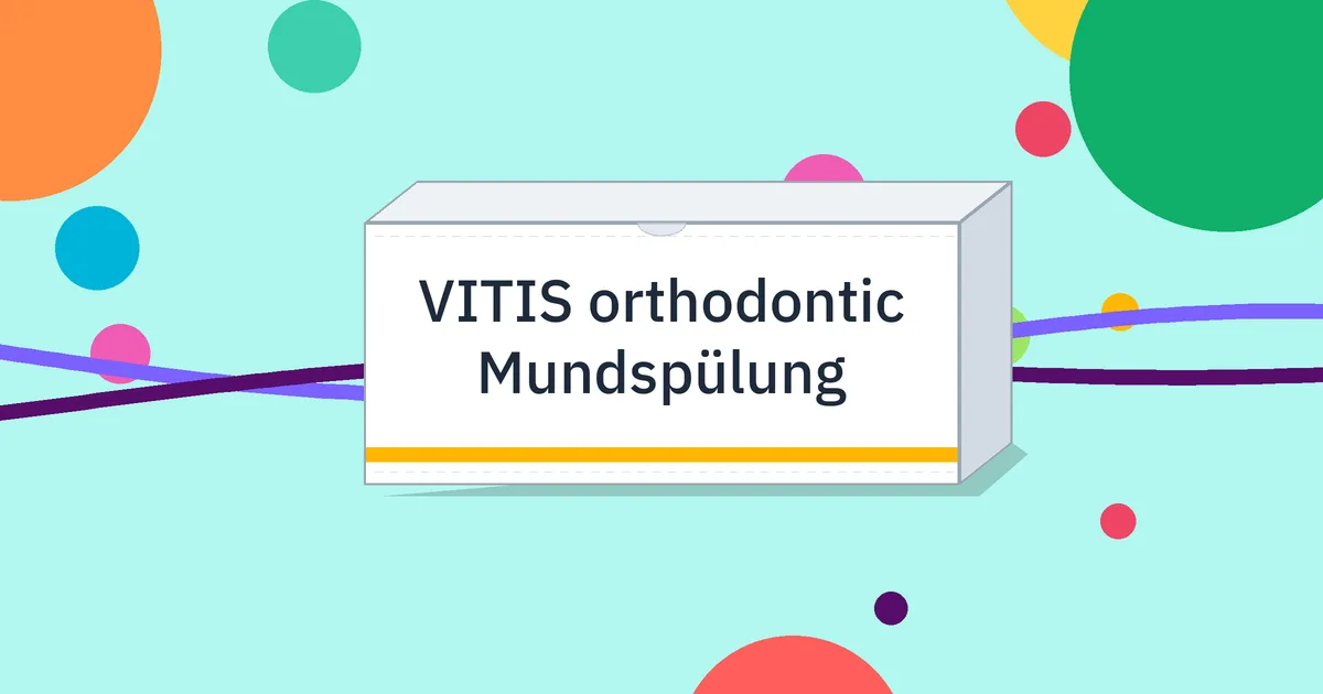 Symbolbild: Packung mit der Aufschrift VITIS orthodontic Mundspülung (PZN 06705635) – Verfügbarkeit und Bezug in Apotheken in Frankfurt am Main