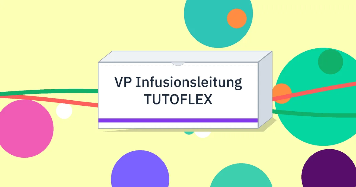 Symbolbild: Packung mit der Aufschrift VP Infusionsleitung TUTOFLEX (PZN 15782669) – Verfügbarkeit und Bezug in Apotheken in Frankfurt am Main