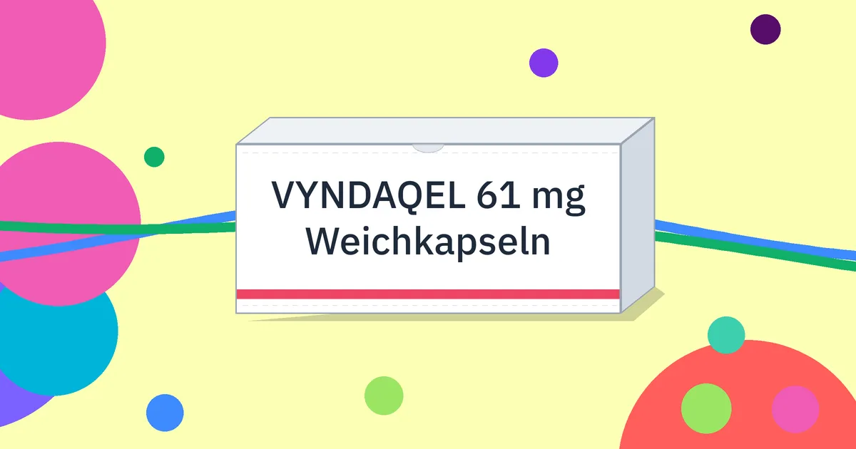 Symbolbild: Packung mit der Aufschrift VYNDAQEL 61 mg Weichkapseln (PZN 17252473) – Verfügbarkeit und Bezug in Apotheken in Frankfurt am Main