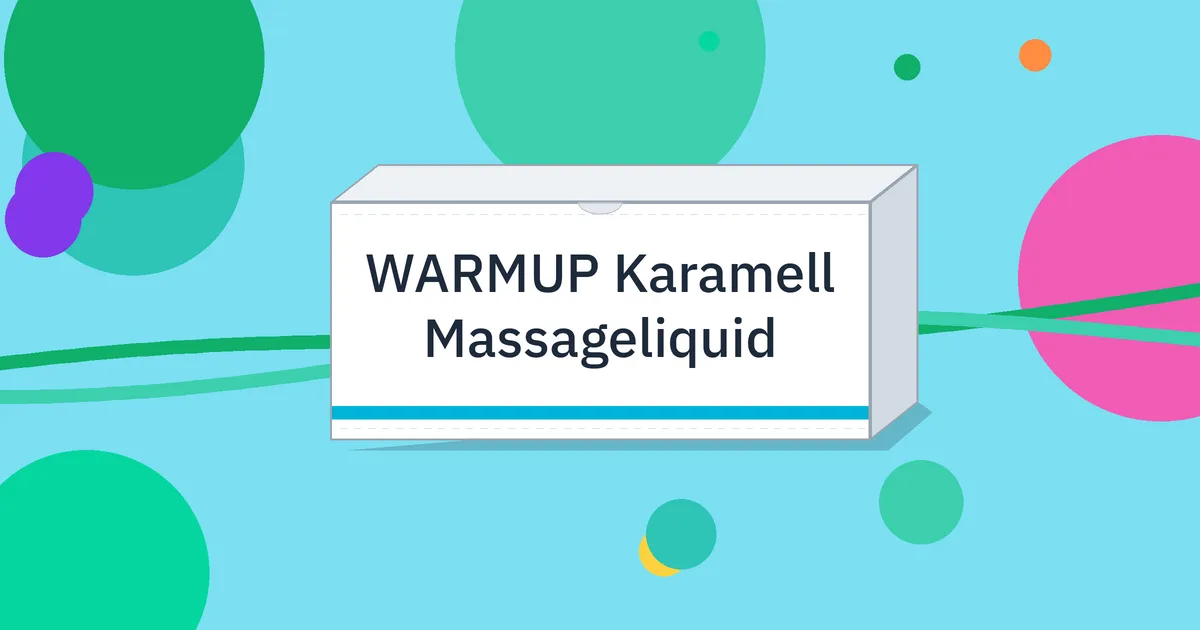 Symbolbild: Packung mit der Aufschrift WARMUP Karamell Massageliquid (PZN 05867933) – Verfügbarkeit und Bezug in Apotheken in Frankfurt am Main