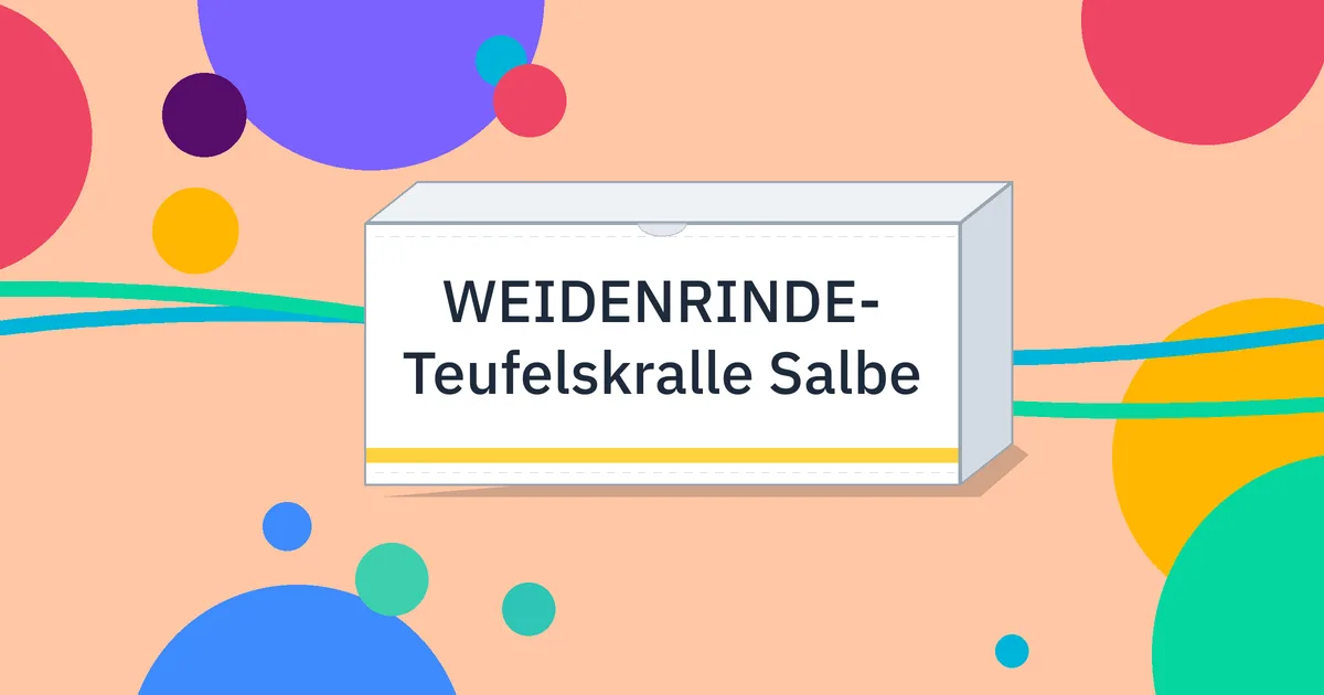 Symbolbild: Packung mit der Aufschrift WEIDENRINDE-Teufelskralle Salbe (PZN 18396808) – Verfügbarkeit und Bezug in Apotheken in Frankfurt am Main