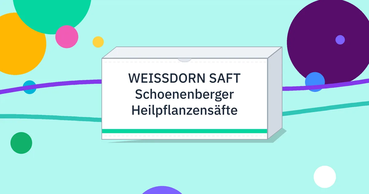 Symbolbild: Packung mit der Aufschrift WEISSDORN SAFT Schoenenberger Heilpflanzensäfte (PZN 00700192) – Verfügbarkeit und Bezug in Apotheken in Frankfurt am Main