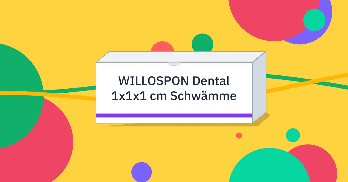 Symbolbild: Packung mit der Aufschrift WILLOSPON Dental 1x1x1 cm Schwämme (PZN 10763153) – Verfügbarkeit und Bezug in Apotheken in Frankfurt am Main