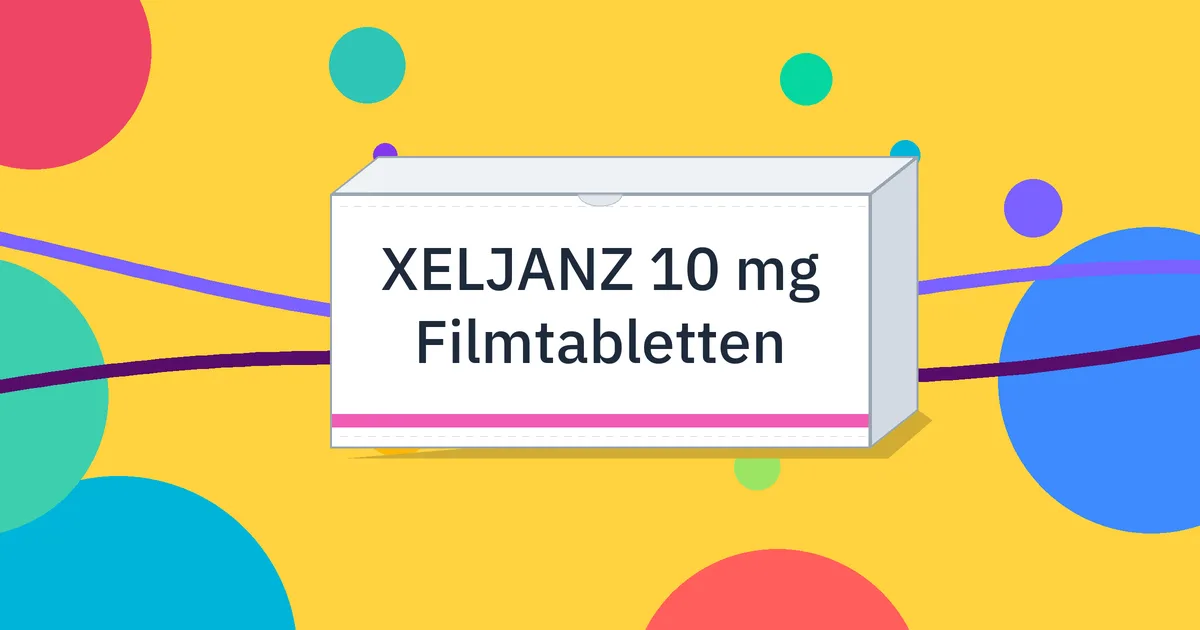 Symbolbild: Packung mit der Aufschrift XELJANZ 10 mg Filmtabletten (PZN 15424243) – Verfügbarkeit und Bezug in Apotheken in Frankfurt am Main