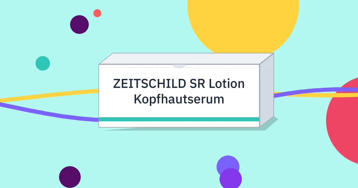 Symbolbild: Packung mit der Aufschrift ZEITSCHILD SR Lotion Kopfhautserum (PZN 17895627) – Verfügbarkeit und Bezug in Apotheken in Frankfurt am Main